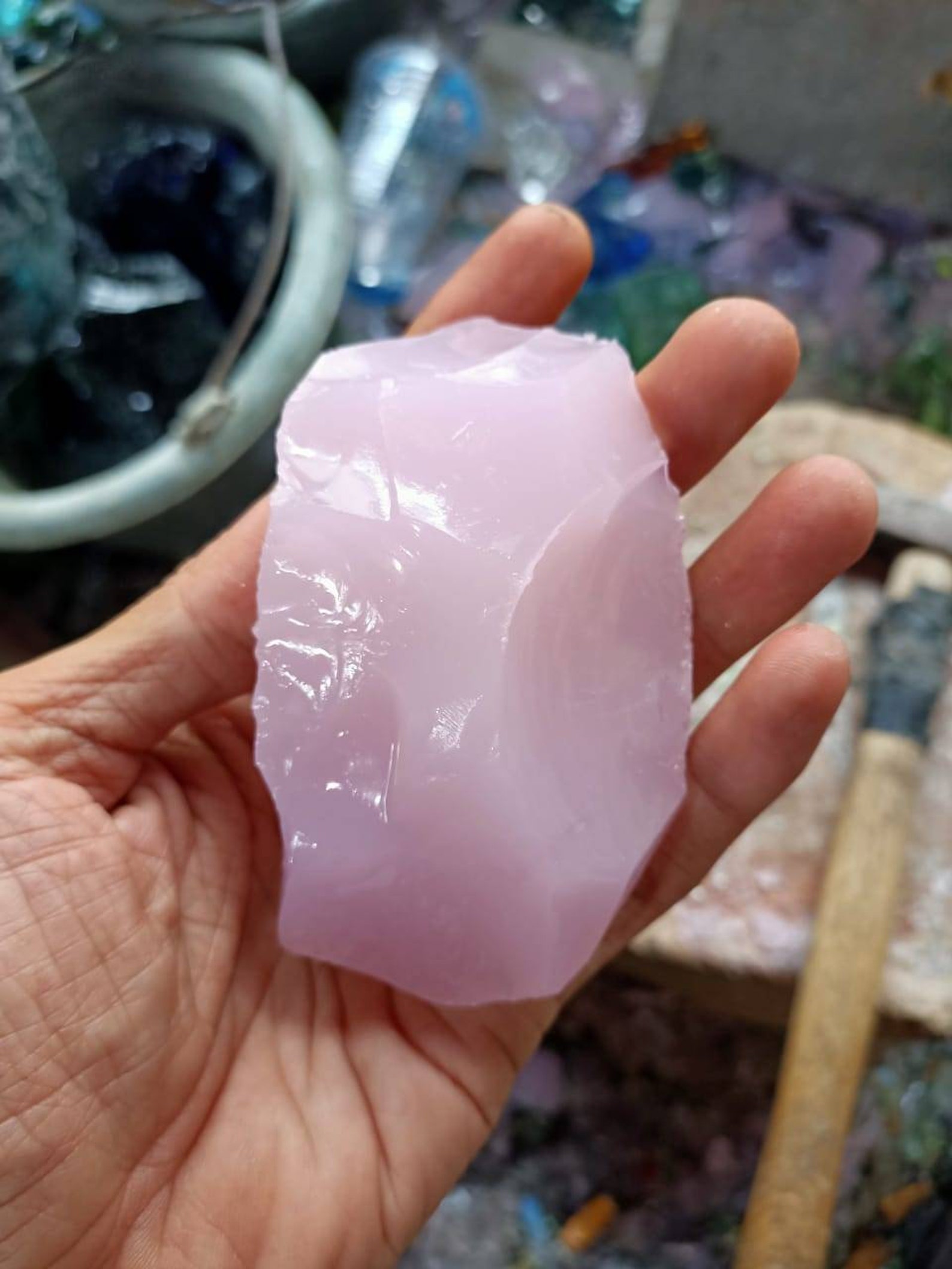 1.3kg(208b)6pcs "big Size Rare Colours Collection" of Andara Crystals ...