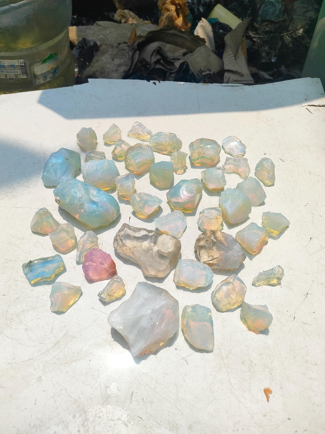 1200gr "super Quality Rare White and Blue Opal" of Andara Crystal ...