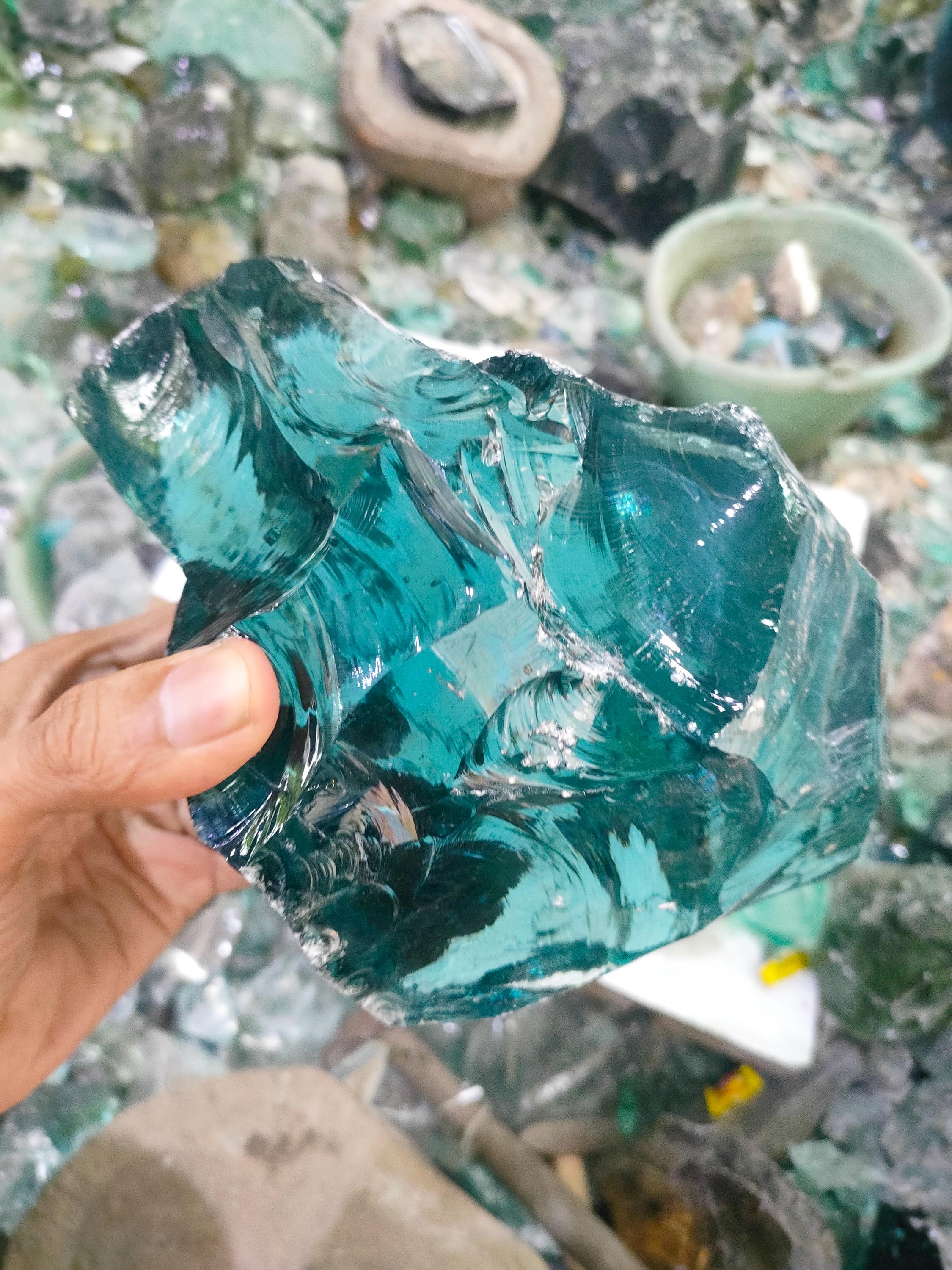 2920gr "super Quality Beautiful Dark Aquamarine" of Andara Crystal ...