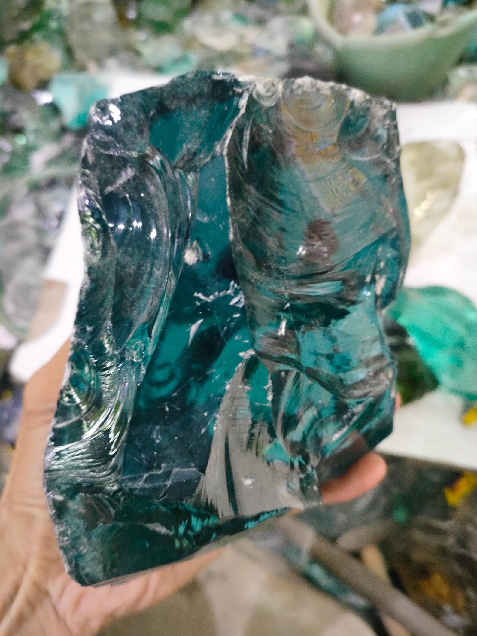 2920gr "super Quality Beautiful Dark Aquamarine" of Andara Crystal ...