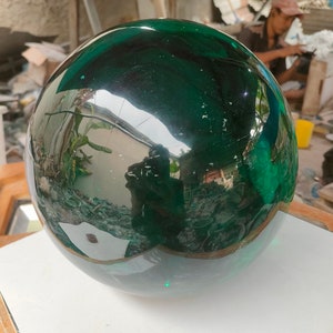 16.2kg(297b) Smooth Surface 24cm Big Tosca/tale Green Motifs Sphere ...