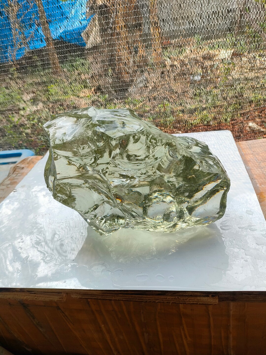 13.2kg(363b) Big Size Regular Yellow Air Bubbles of Andara Crystals ...