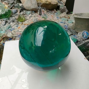 16.2kg(297b) Smooth Surface 24cm Big Tosca/tale Green Motifs Sphere ...