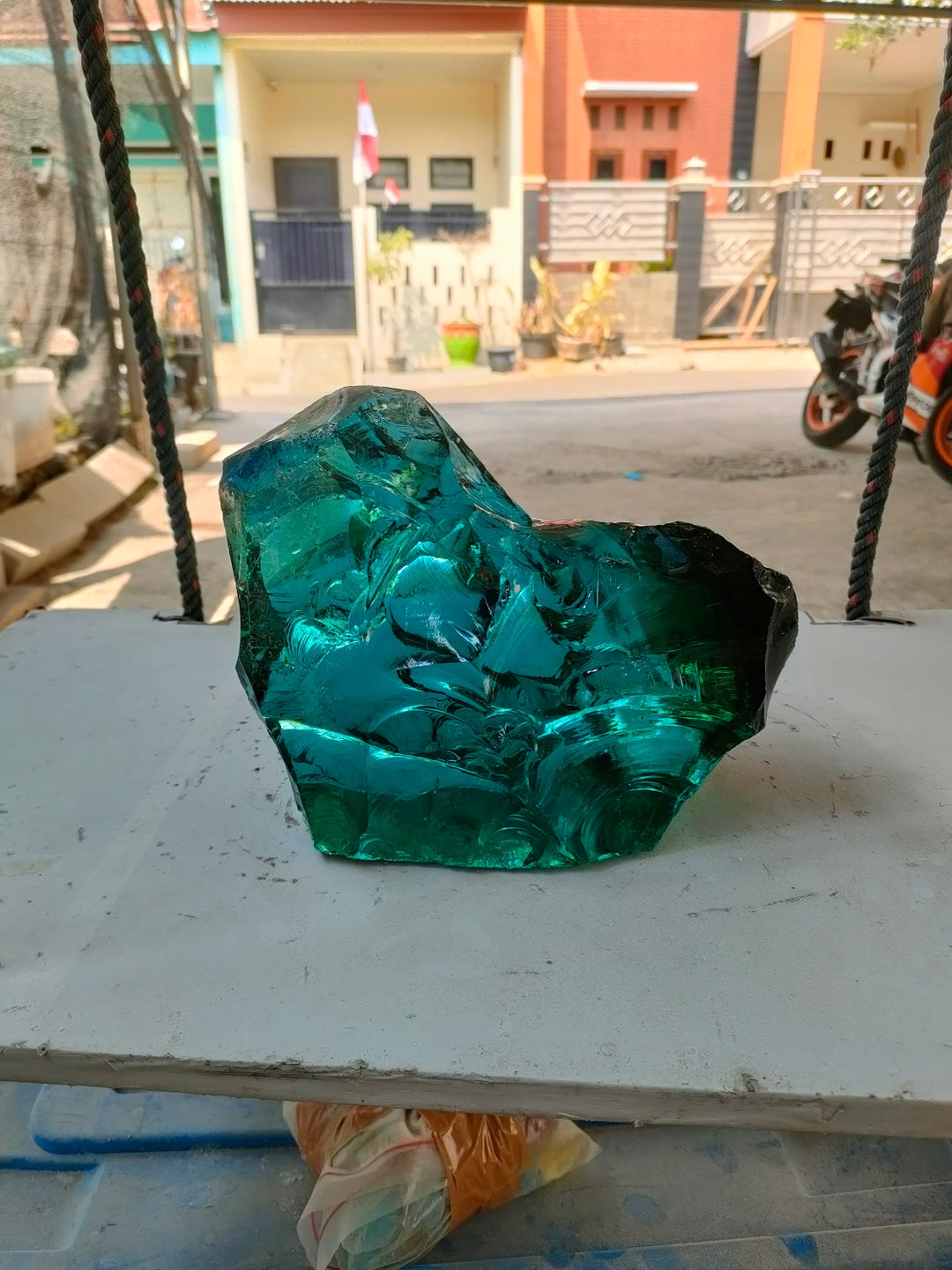 4.4kg(375b) Special Natural Chicken Shape Bicolor Tosca Green of Andara ...