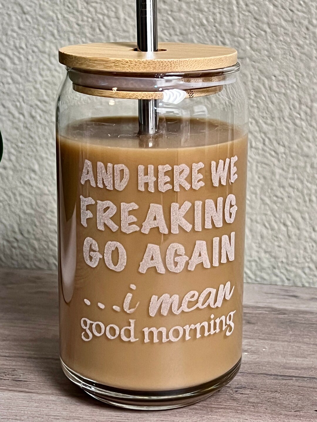 Here We Freaking Go Again, I Mean Good Morning, Engraved Coworker Gift ...