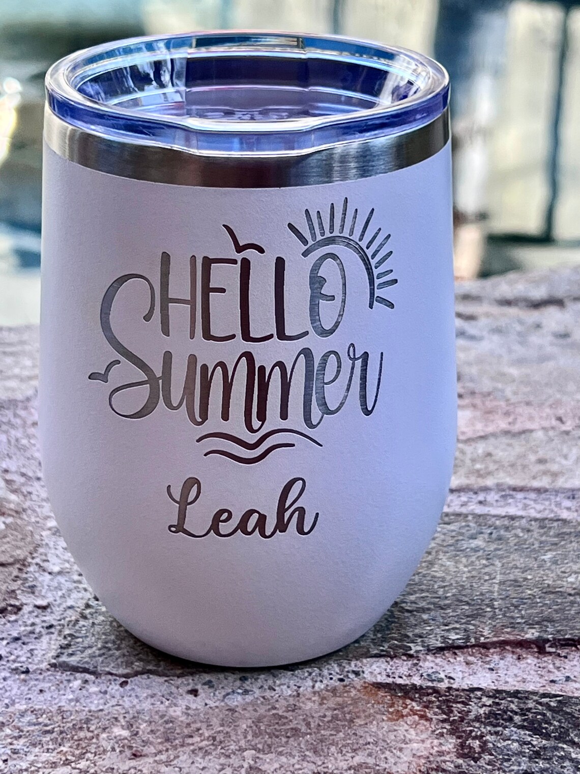 Personalized Summer Vibes Cup Pool Side Tumbler Backyard - Etsy