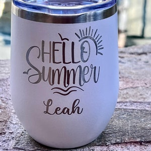 Personalized Summer Vibes Cup, Pool Side Tumbler, Backyard Party Cup ...