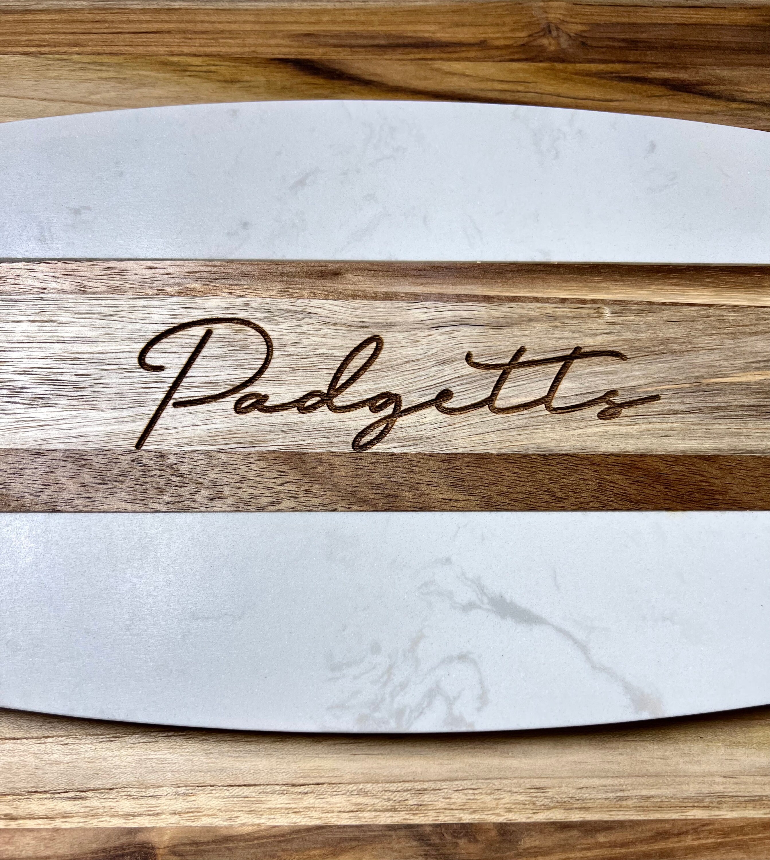 Personalized Wood and Marble Charcuterie Board Engraved - Etsy