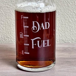 Dad Fuel Beer Can Glass, Mom Fuel Iced Coffee Cup With Lid and Straw ...