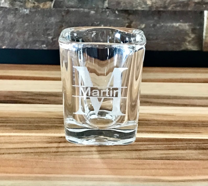 Square Engraved Shot Glass Personalized Shot Glass 2 Oz - Etsy