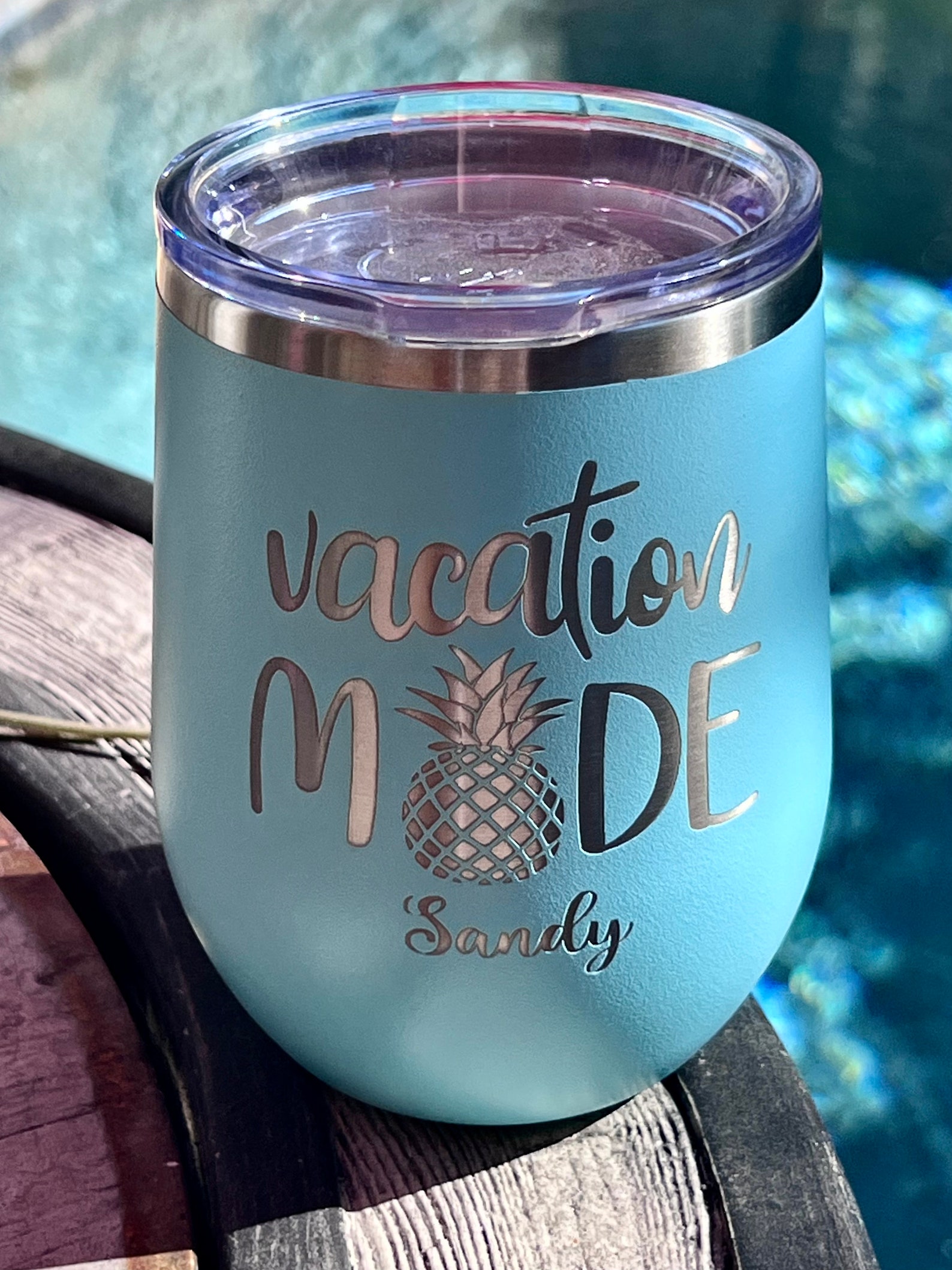 Personalized Summer Vibes Cup Pool Side Tumbler Backyard - Etsy