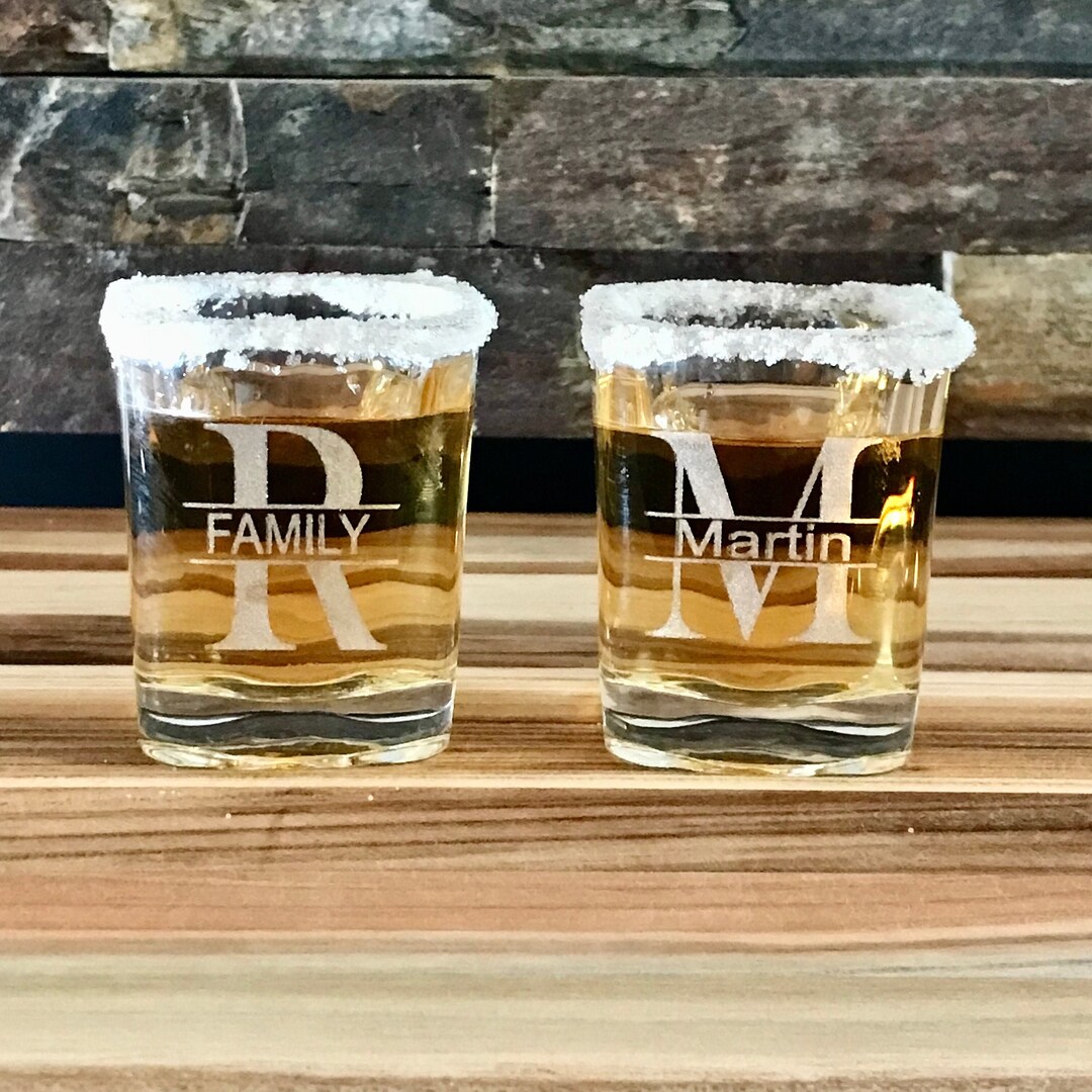 Square Engraved Shot Glass, Personalized Shot Glass, 2 Oz Engraved Shot ...