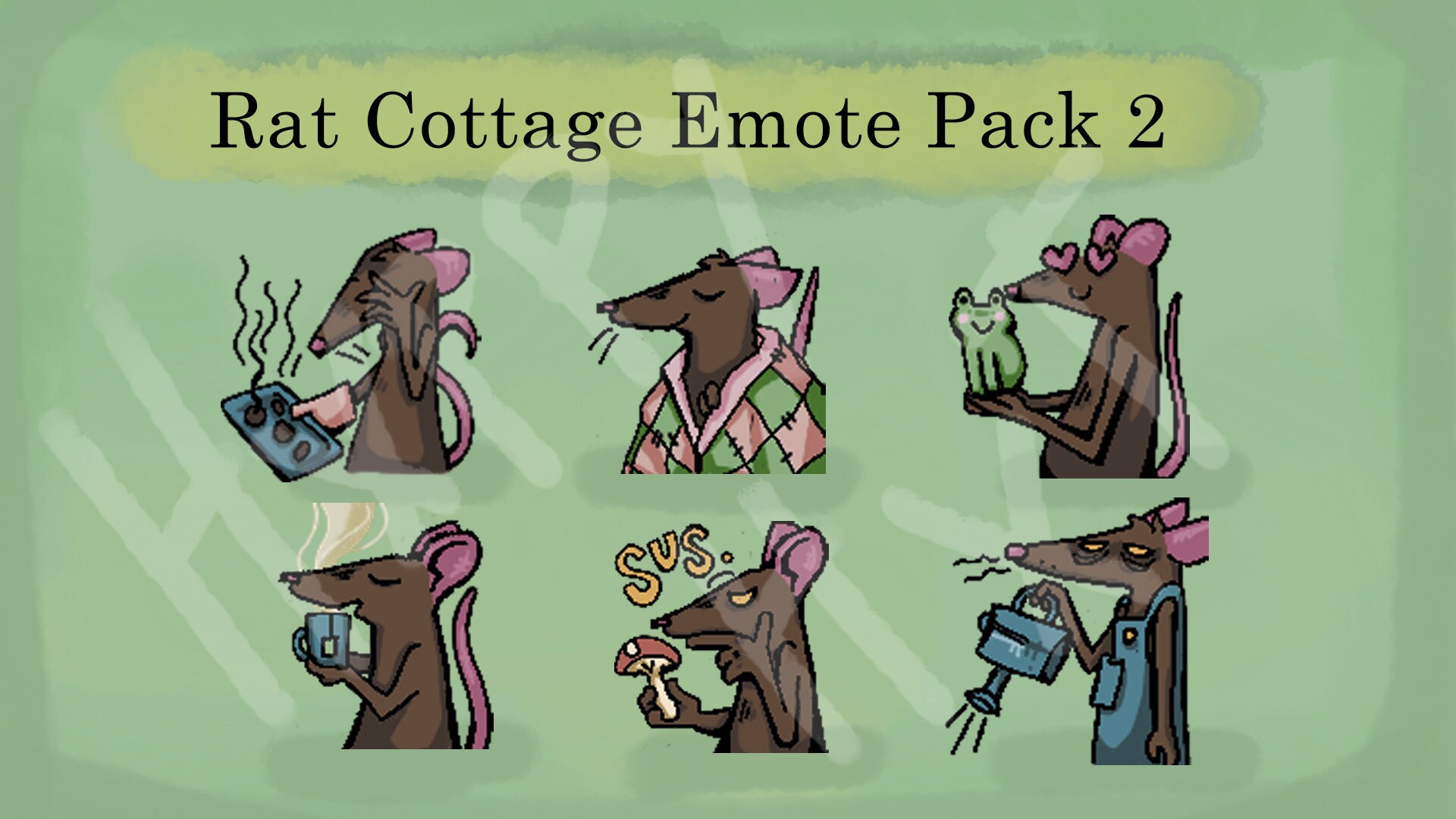 Rats Cottage Emote Pack 2 | Twitch, Discord, or Tiktok Emotes - Etsy