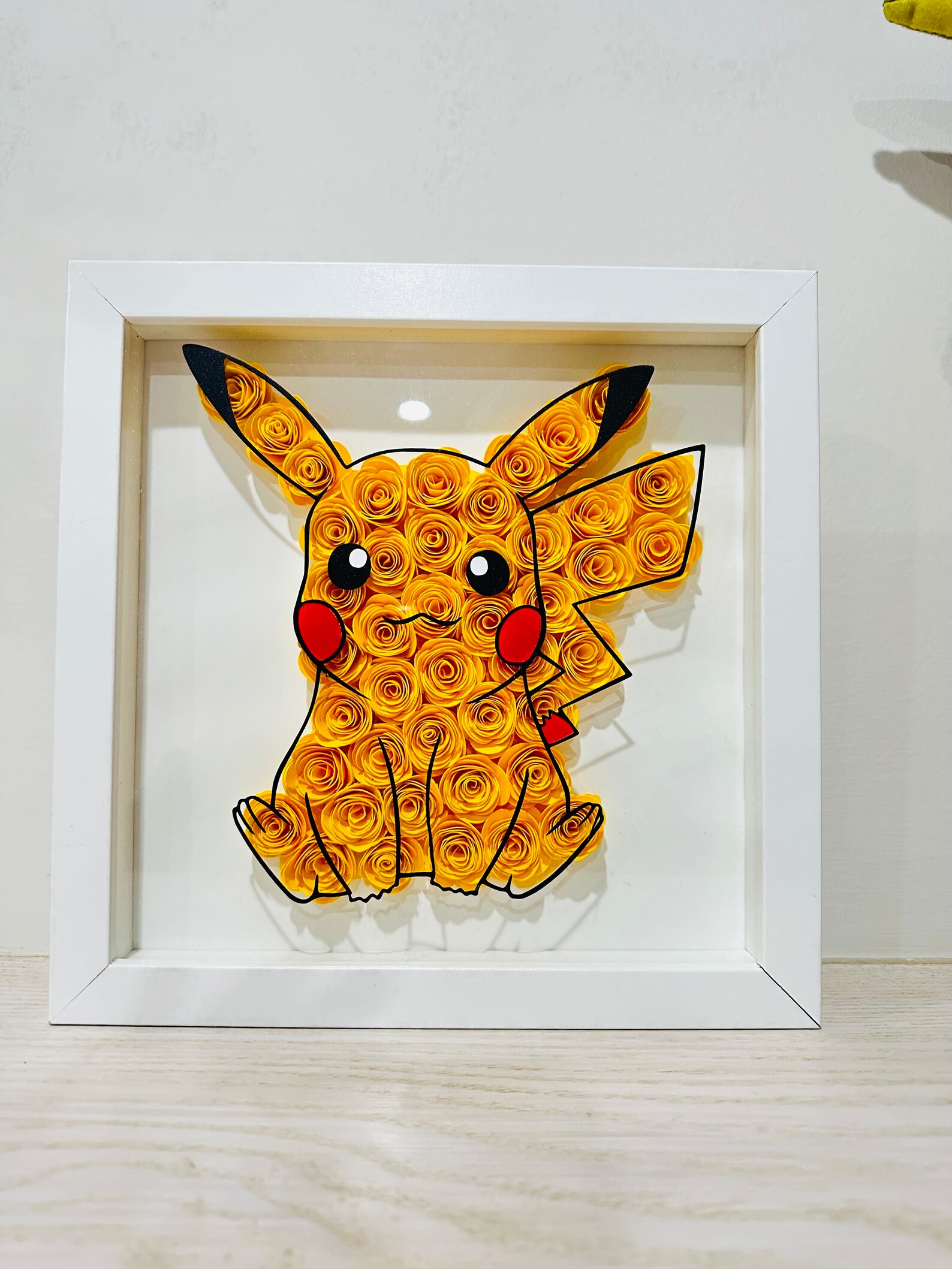 Pickachu Paper Flower Shadowbox || Customized Gift - Etsy
