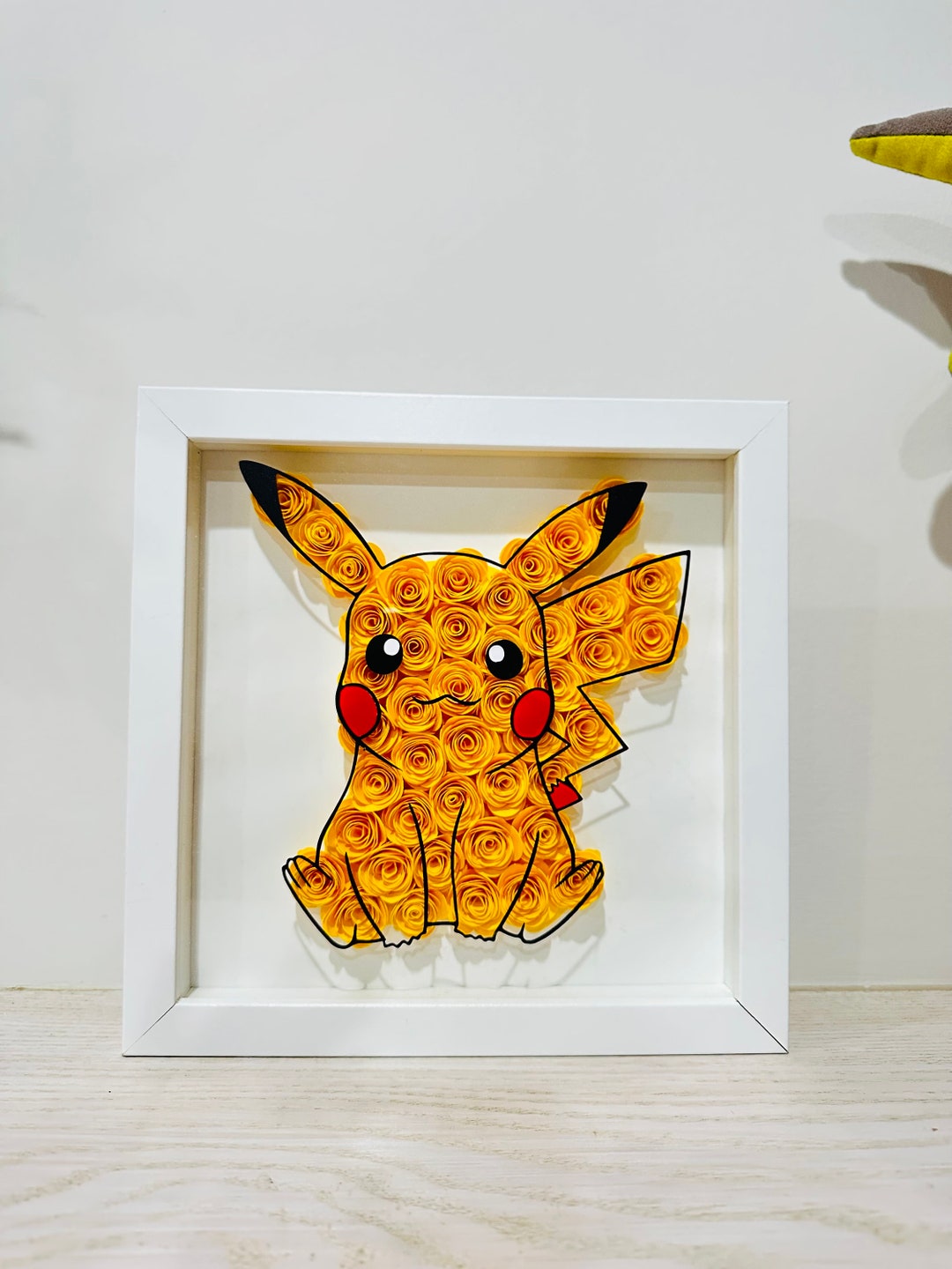 Pickachu Paper Flower Shadowbox || Customized Gift - Etsy