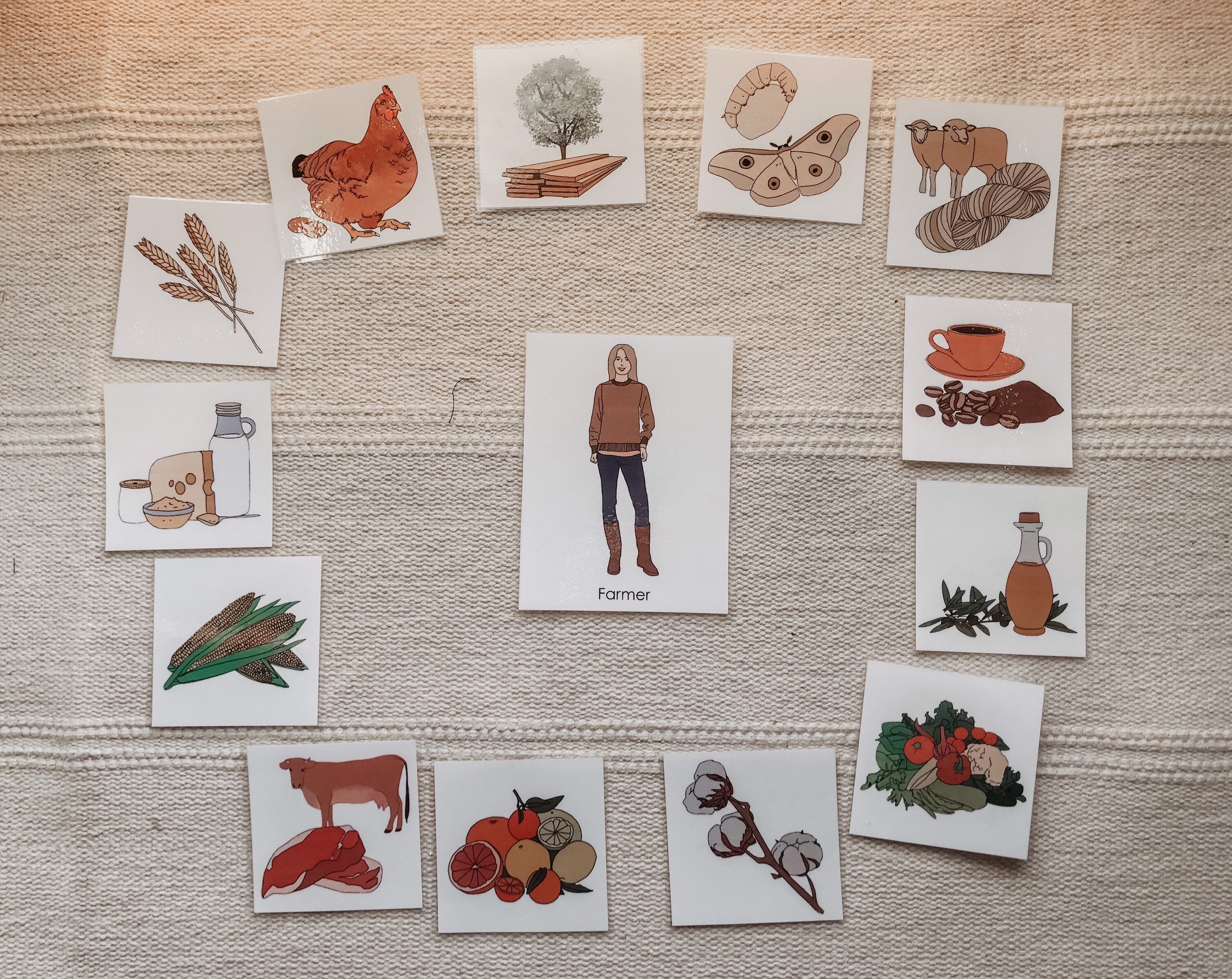 Interdependencies Cards B1 Farmer Montessori Social Studies - Etsy