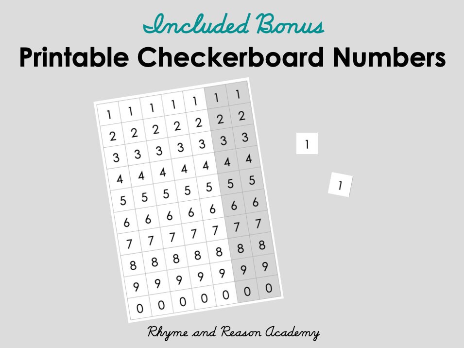 DIY Quilted Checkerboard, Montessori Math Mat, Digital Download PDF ...