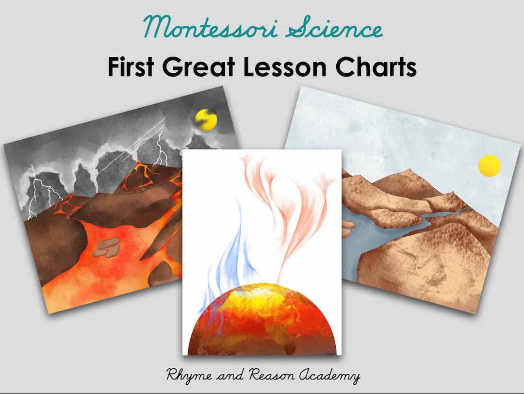 Montessori First Great Lesson Charts - Instant Download PDF, DIY ...