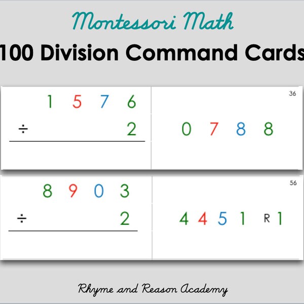 Montessori Math - Etsy