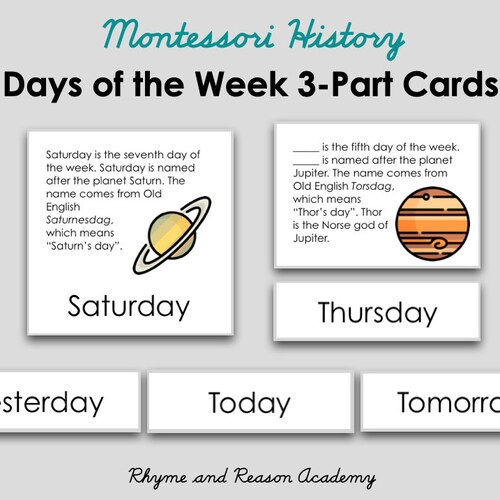 Months of the Year Elementary 3-part Cards Montessori - Etsy