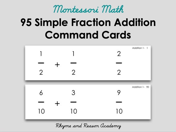 Improper Fraction Addition Command Cards, 56% OFF