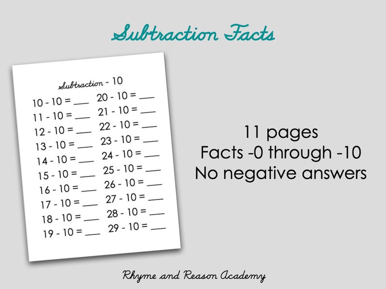 Montessori Math Facts Lower Elementary Multiplication - Etsy Canada