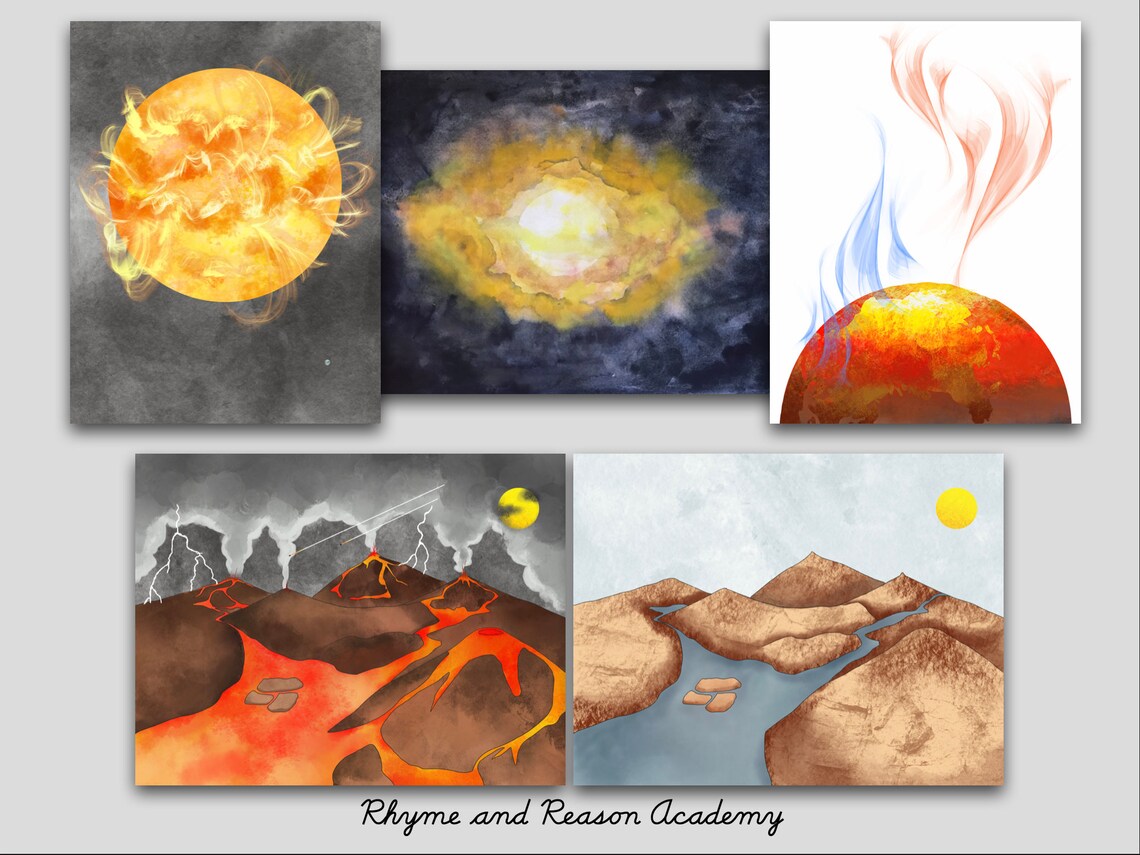 Montessori First Great Lesson Charts Instant Download PDF | Etsy Canada