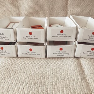 Detailed Study of the Verb Bundle Montessori Grammar Parts of Speech ...