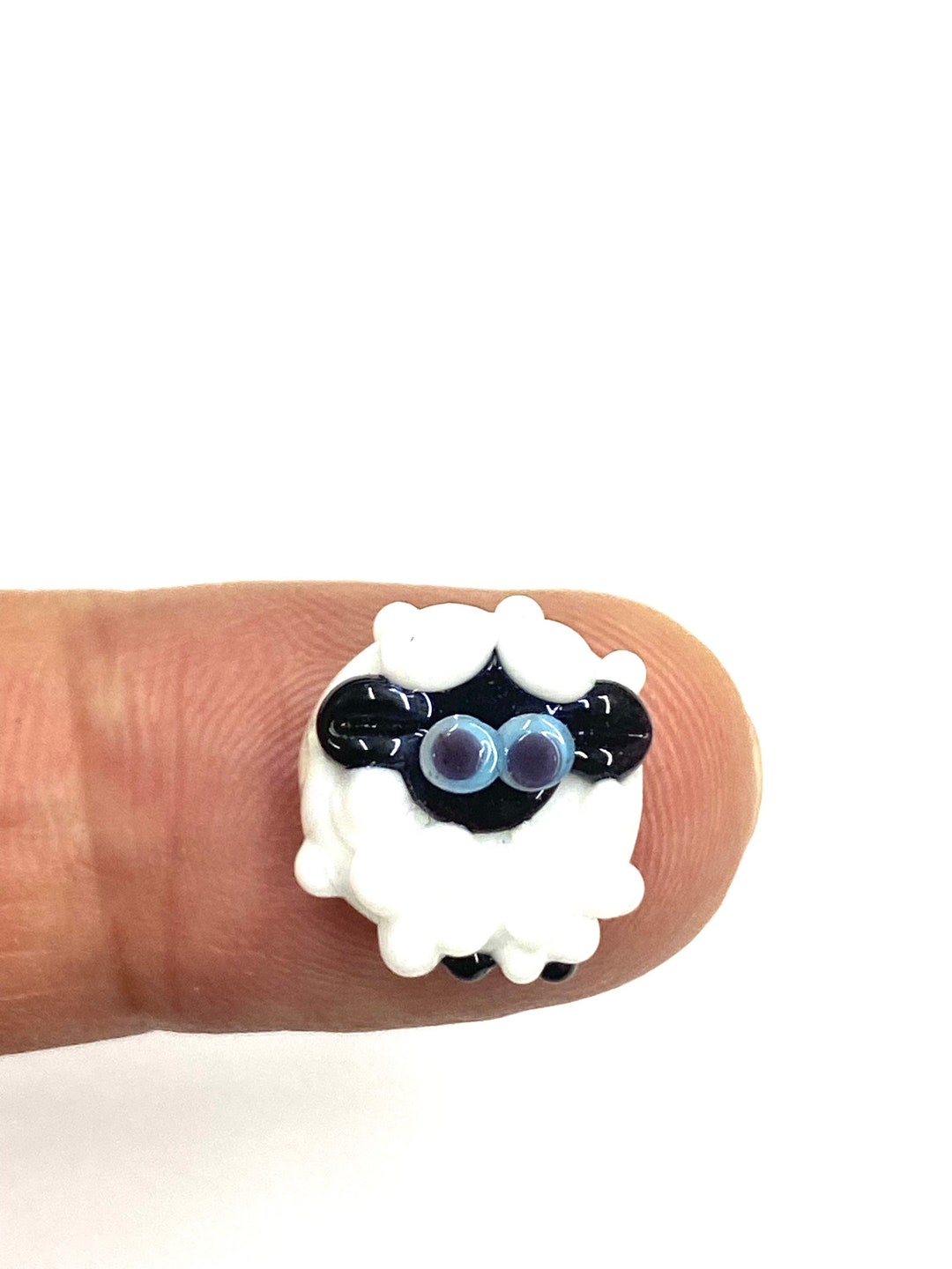 Murano Glass Sheep Beads: Handblown Lampwork Bead (12x16mm) - Etsy
