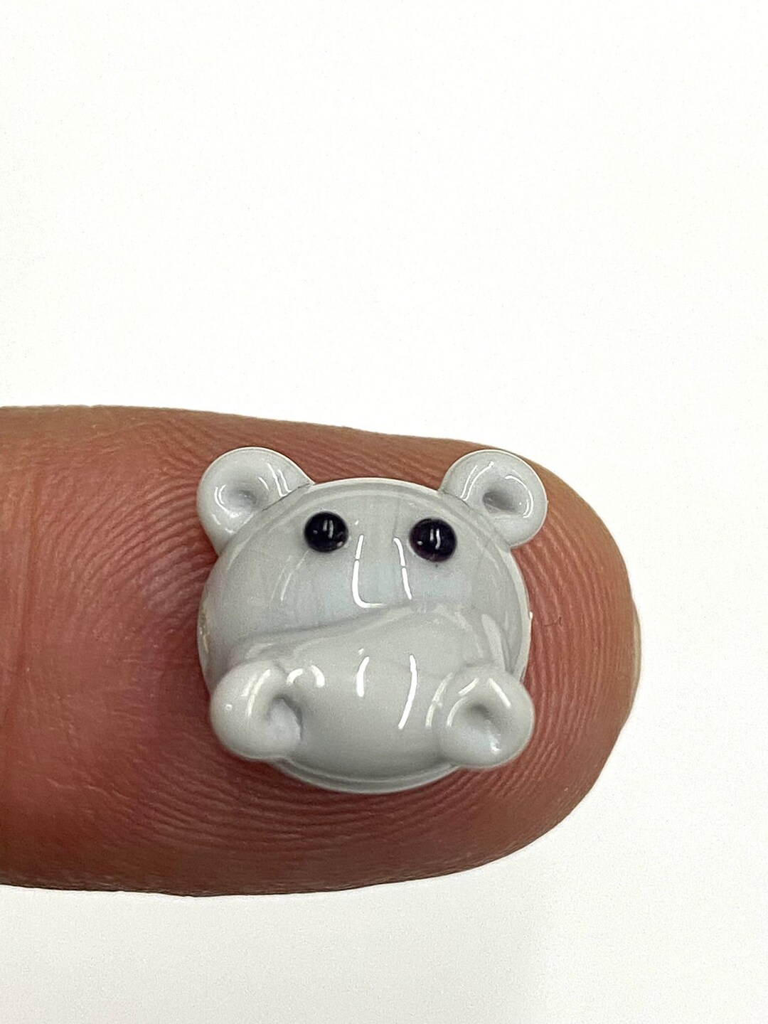 Handmade Murano Glass Hippo Bead: Animal Charm (12x12mm) - Etsy