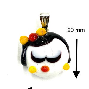 Handblown Murano Glass Face Pendant: Lampwork Bead Necklace (20x20mm ...