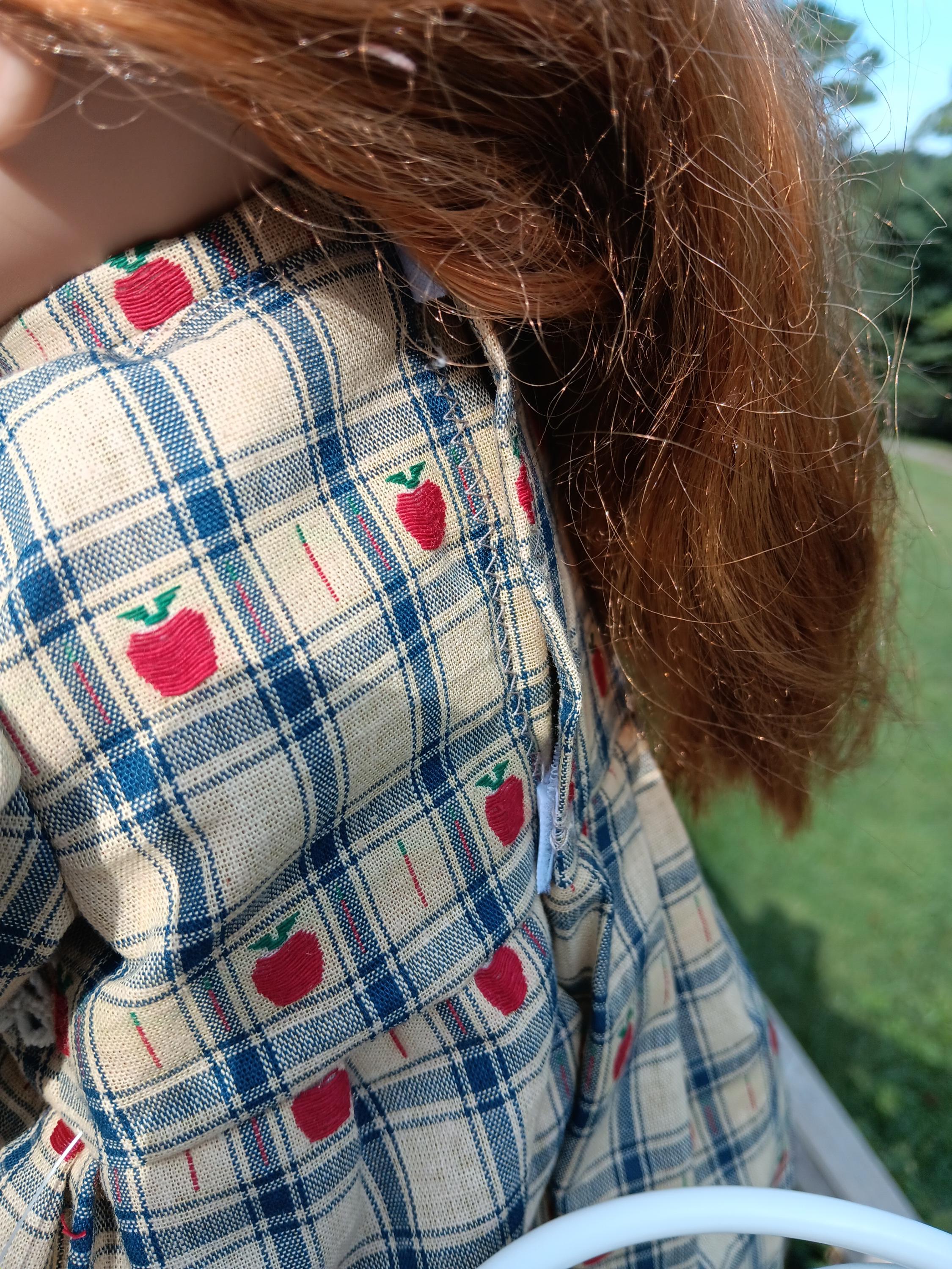 Vintage Apple Plaid Dress for 18" Doll - Etsy