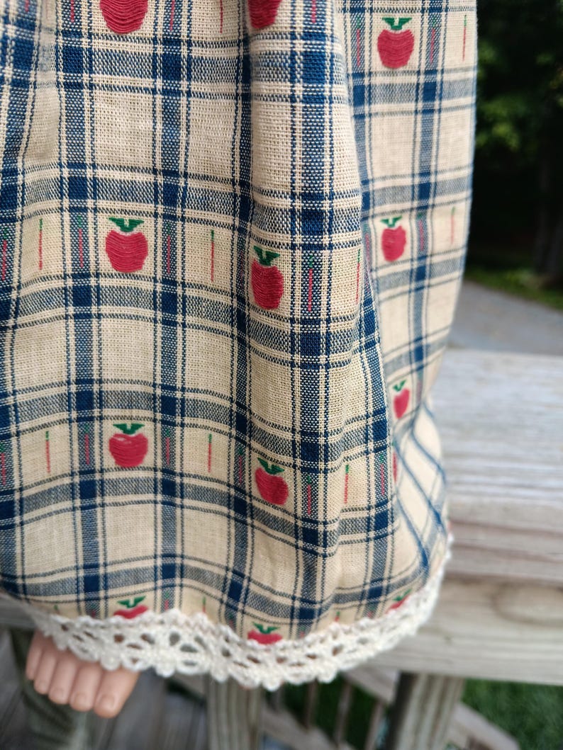 Vintage Apple Plaid Dress for 18" Doll - Etsy