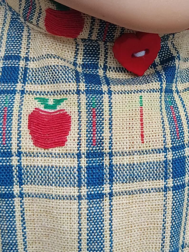 Vintage Apple Plaid Dress for 18" Doll - Etsy