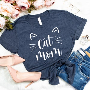 Cat Mom Shirt, Cat Names Shirt, Custom Cat Mom Shirt, Mother's Day ...