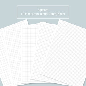 11 Letter PDF Various Grid Size Graph Paper | Printable Writing Paper ...