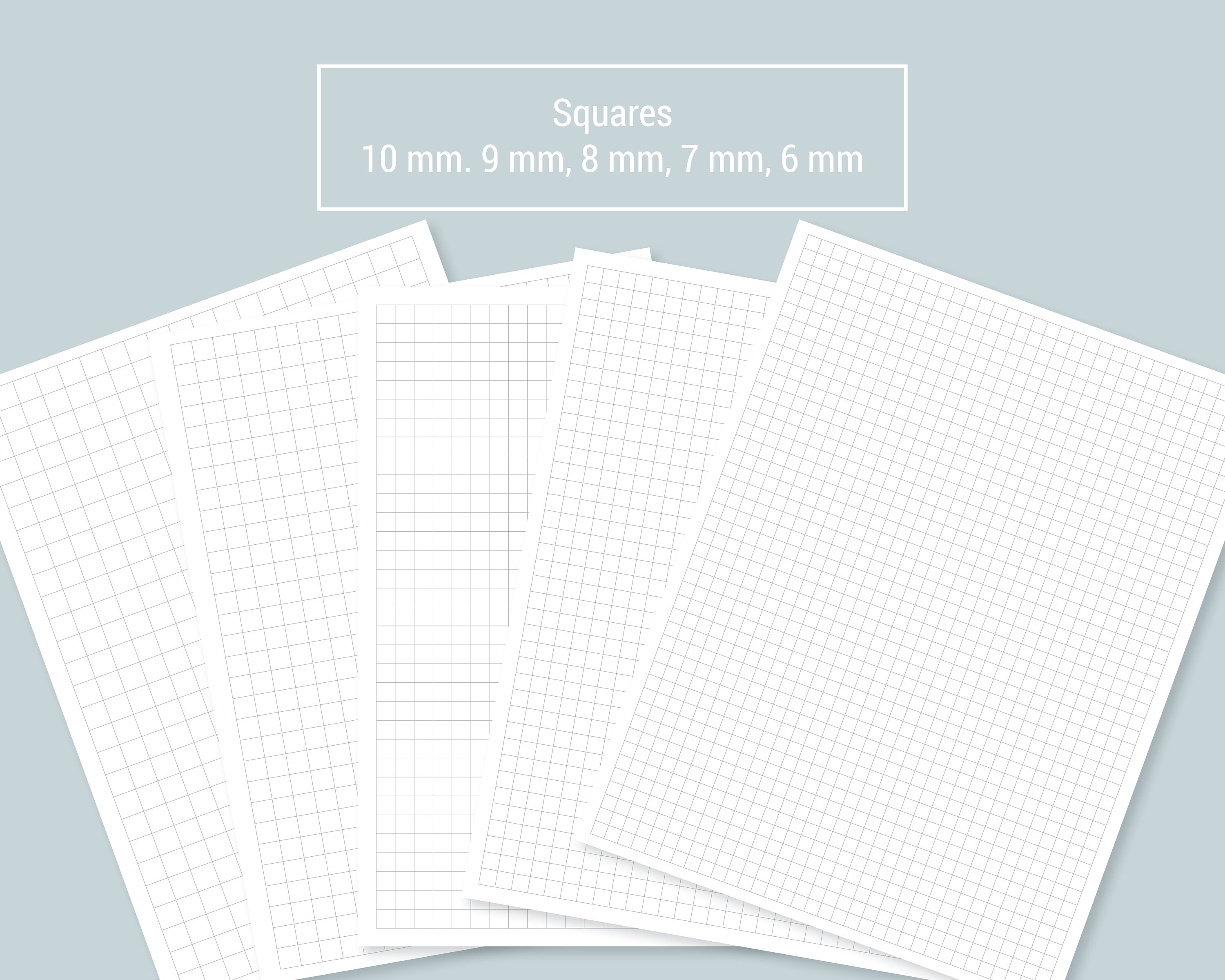 11 Letter PDF Various Grid Size Graph Paper | Printable Writing Paper ...