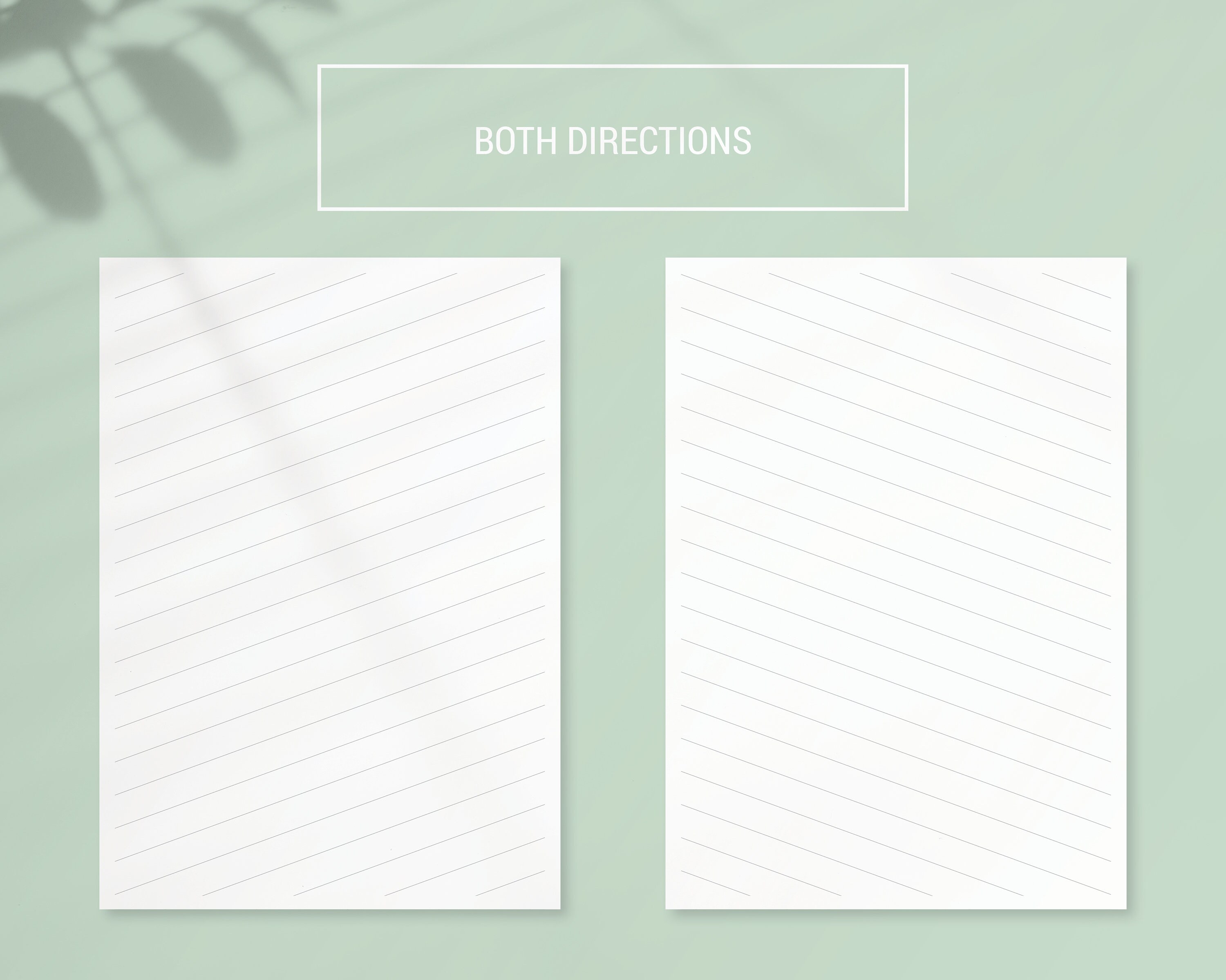 120 A5 PDF Various Slant Lined Paper Printable Ruled Writing Paper ...