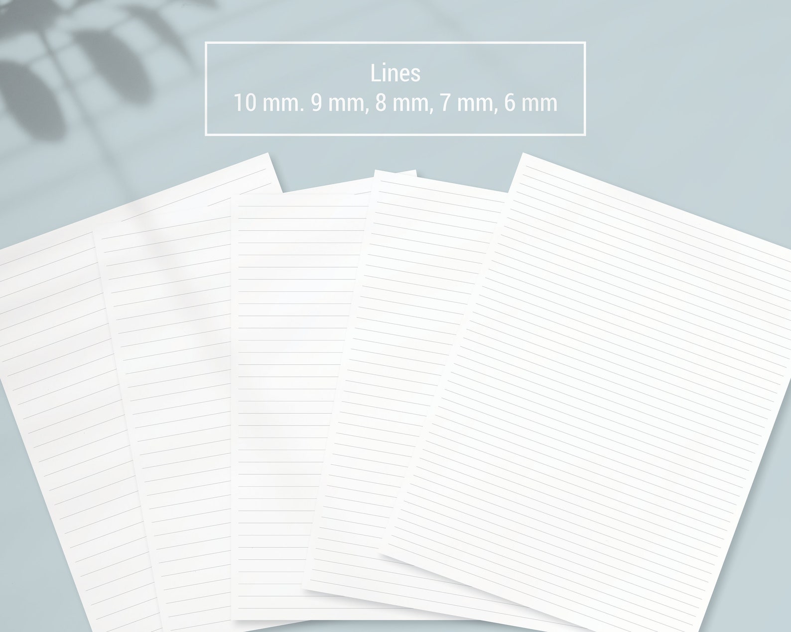 10 Letter PDF Various Lined Paper | Printable Writing Paper Blank Notes ...