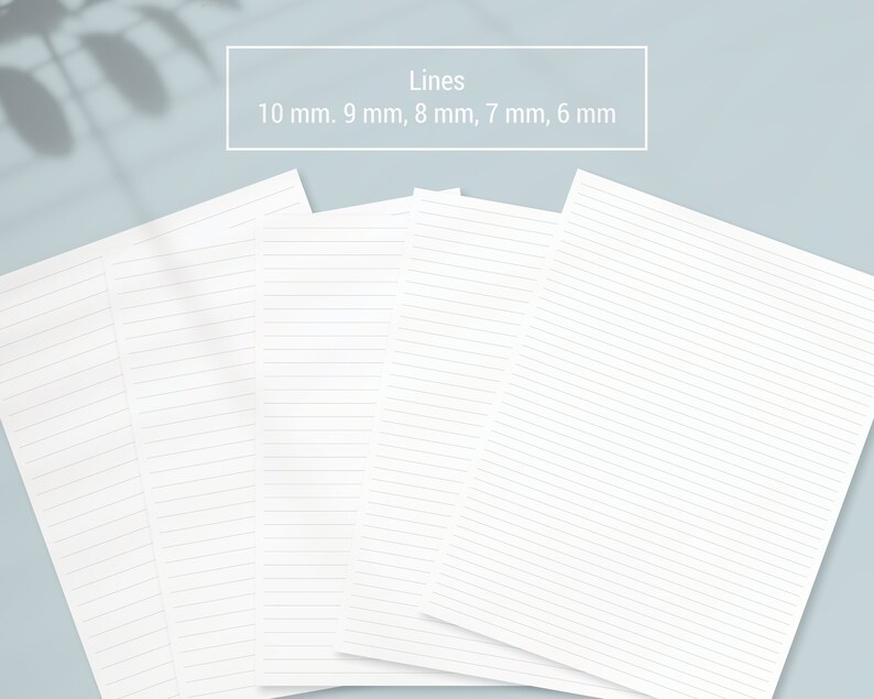 10 Letter PDF Various Lined Paper | Printable Writing Paper Blank Notes ...