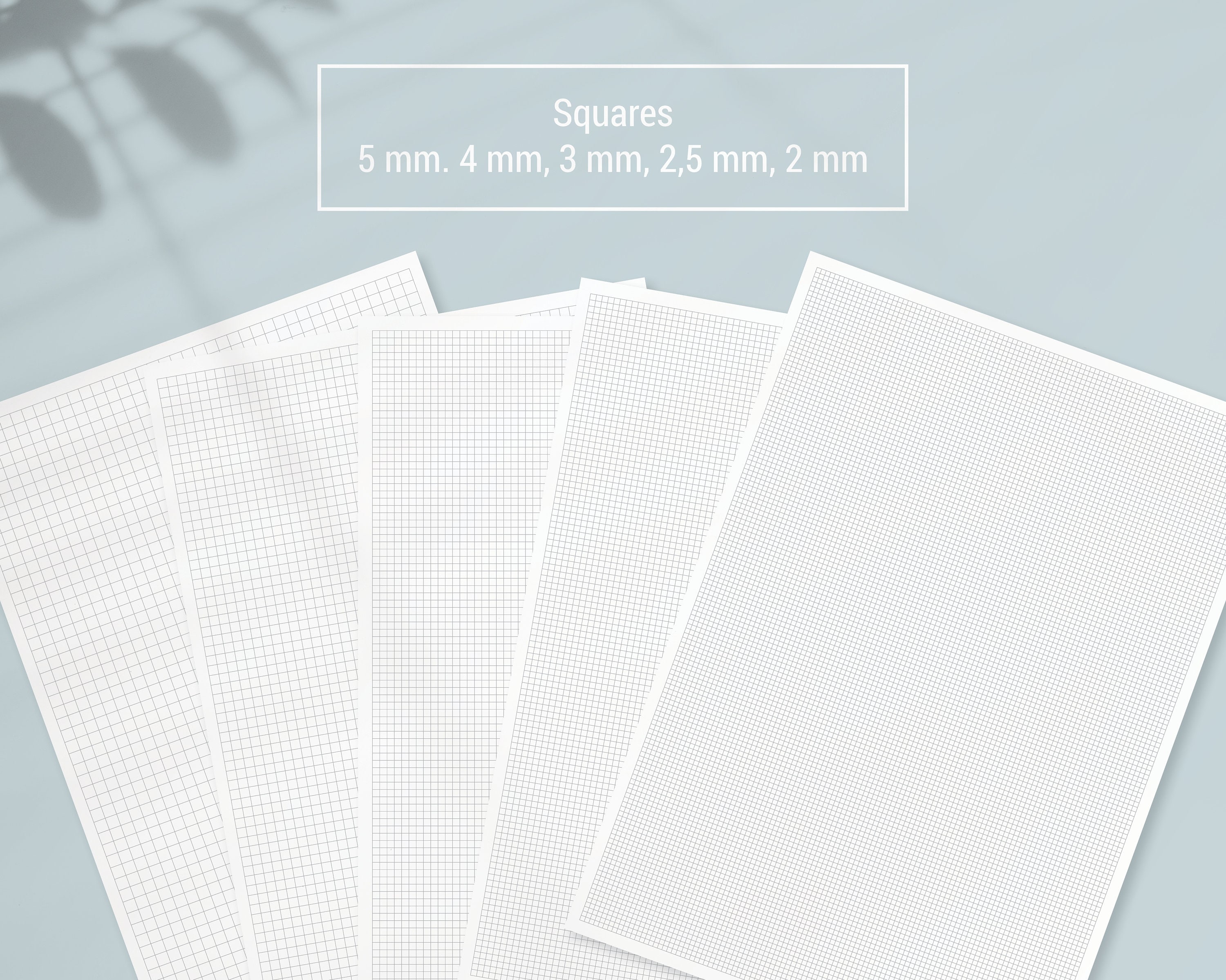 11 A4 PDF Various Grid Size Graph Paper | Printable Writing Paper Blank ...
