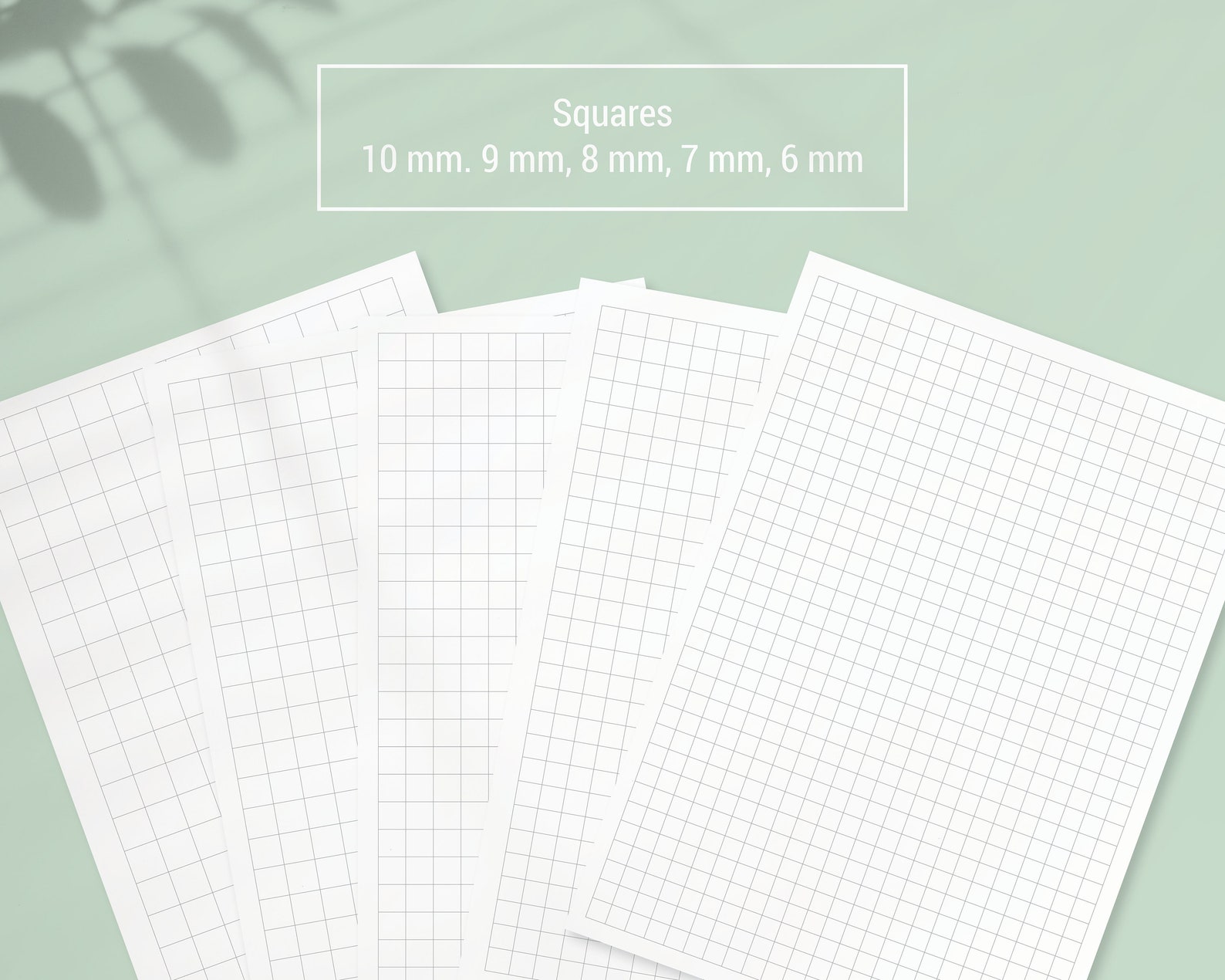 11 A5 PDF Various Grid Size Graph Paper | Printable Writing Paper Blank ...