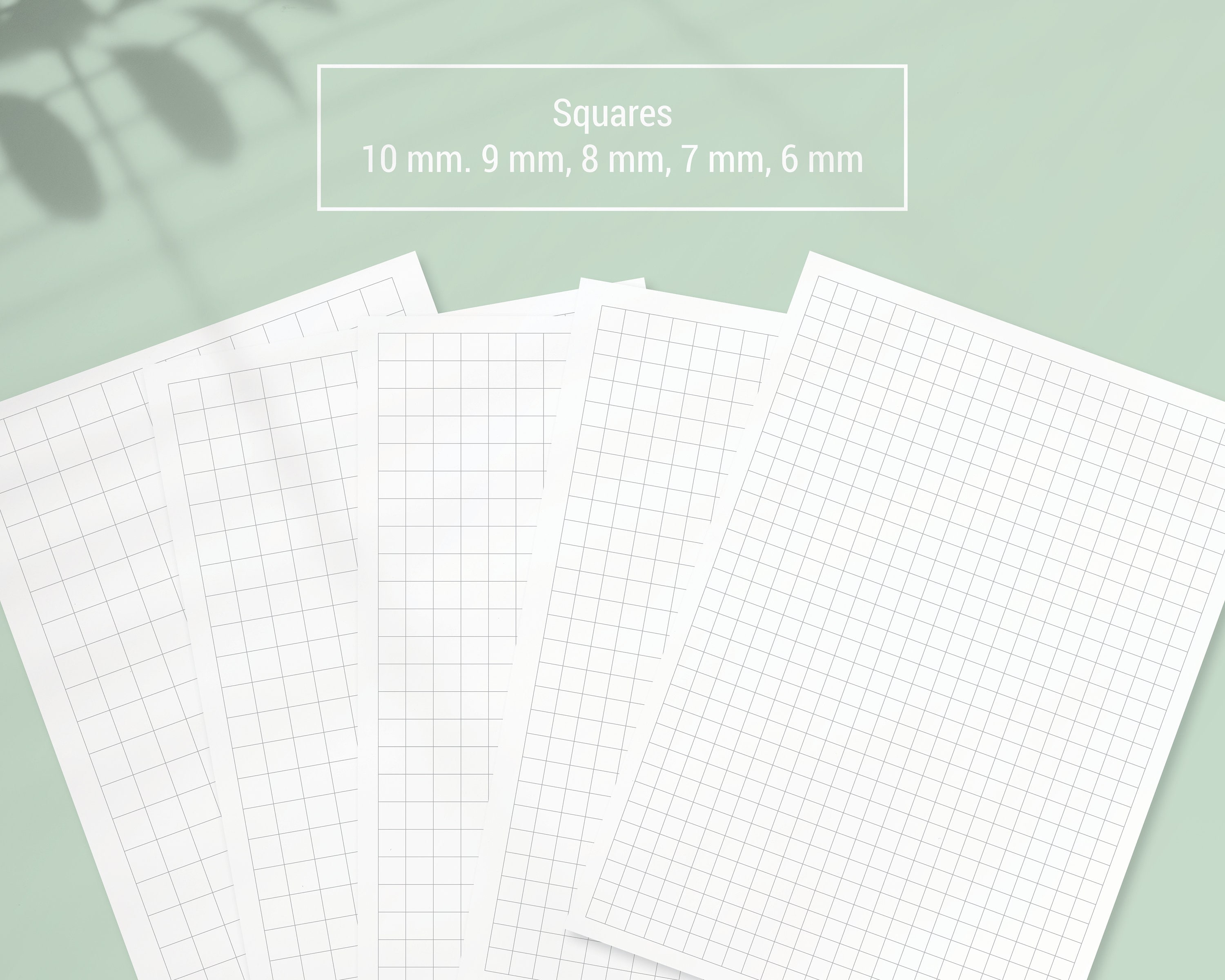 11 A5 PDF Various Grid Size Graph Paper | Printable Writing Paper Blank ...