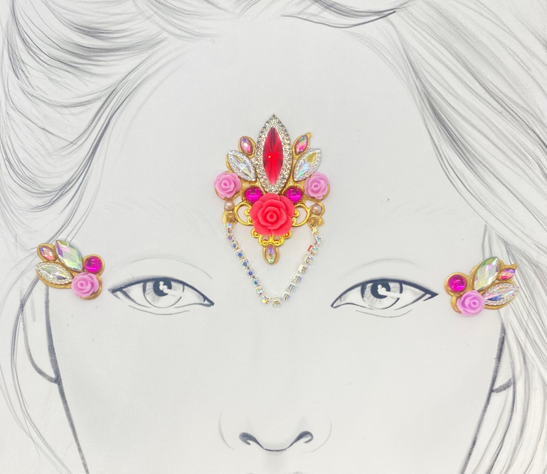 Pink Stick on Face Gems for Festival Face Jewels Festival - Etsy
