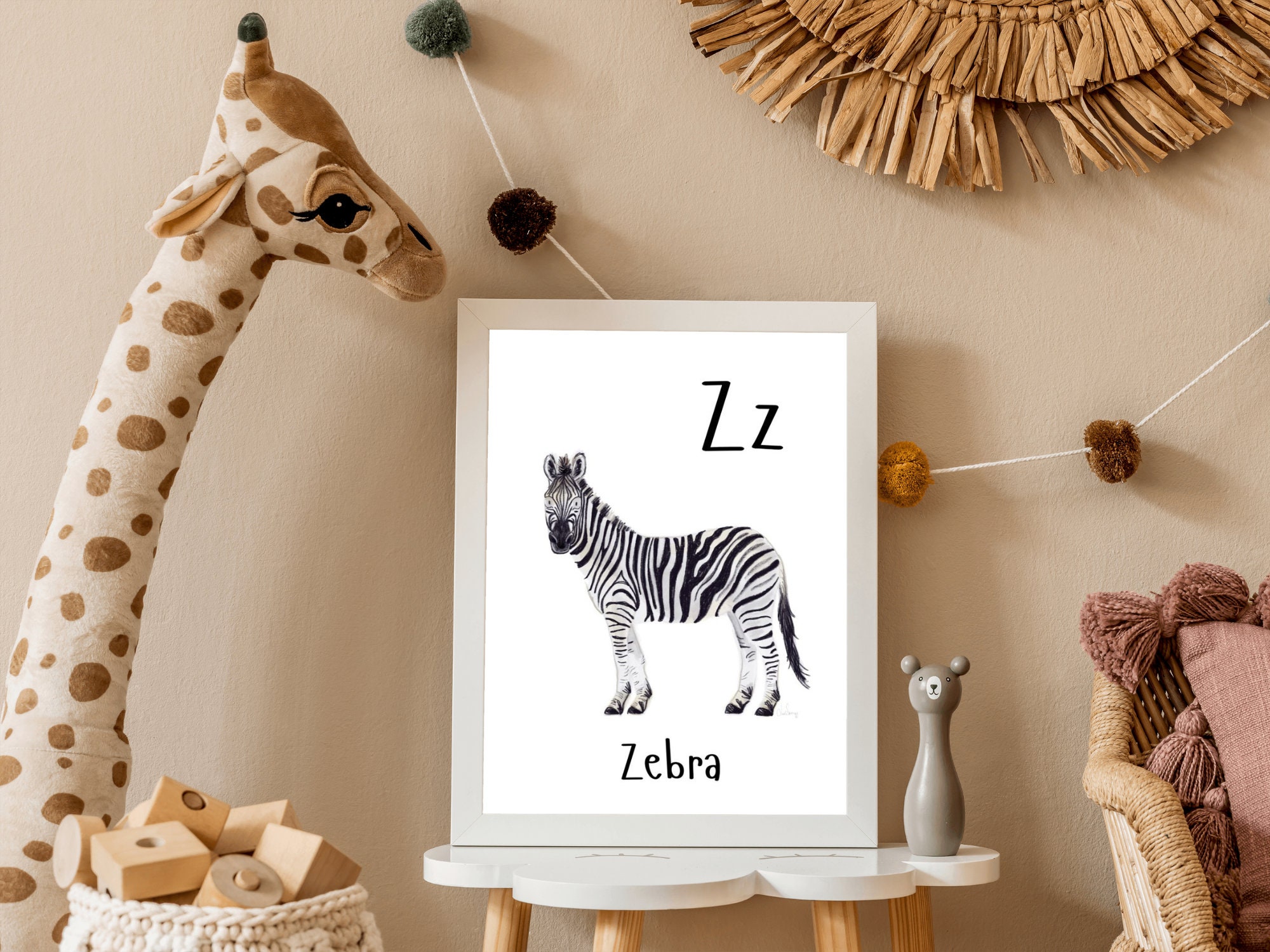 Zebra Animal Alphabet Print Instant Digital Download Zebra Print ...