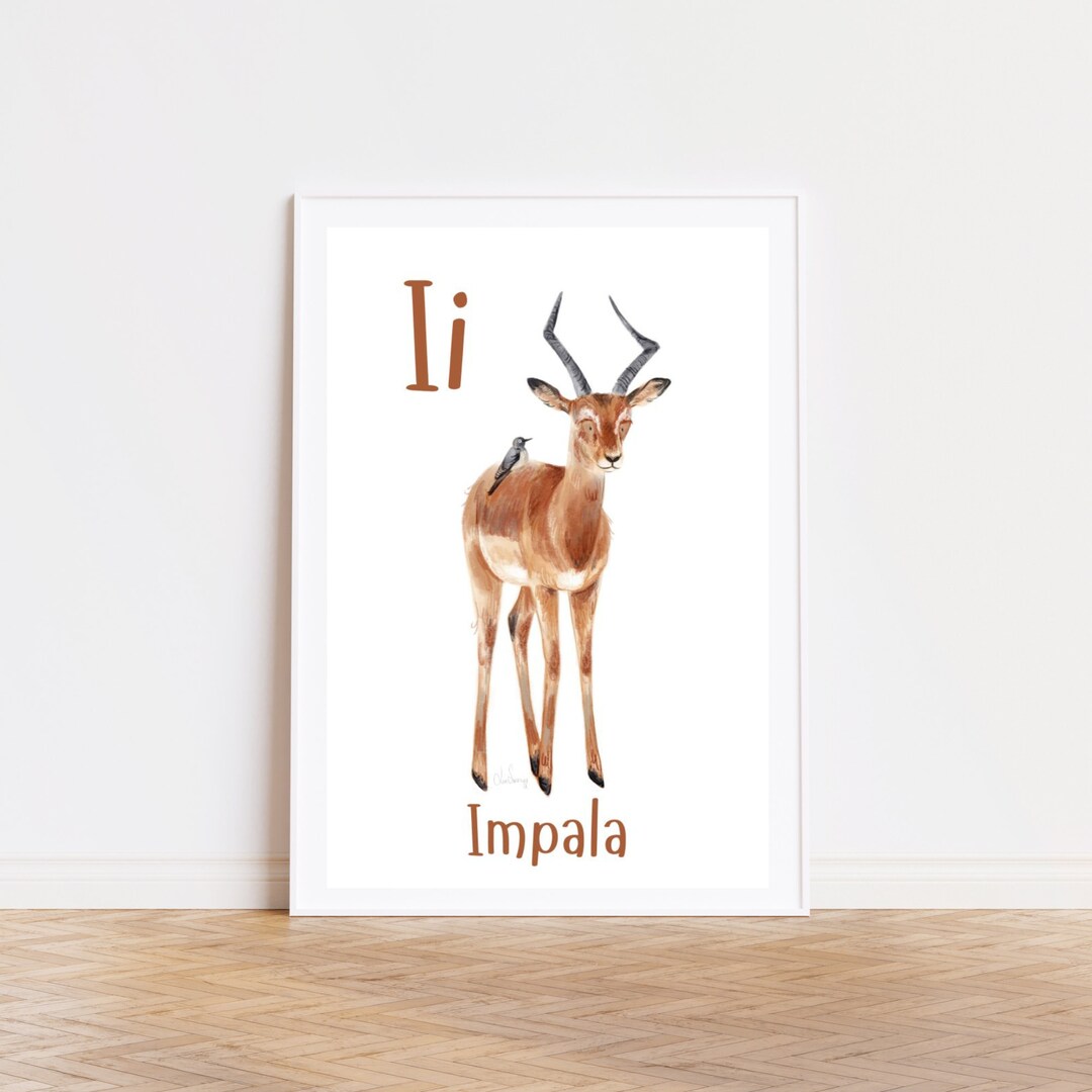 Impala Animal Alphabet Print Instant Digital Download Impala Print ...