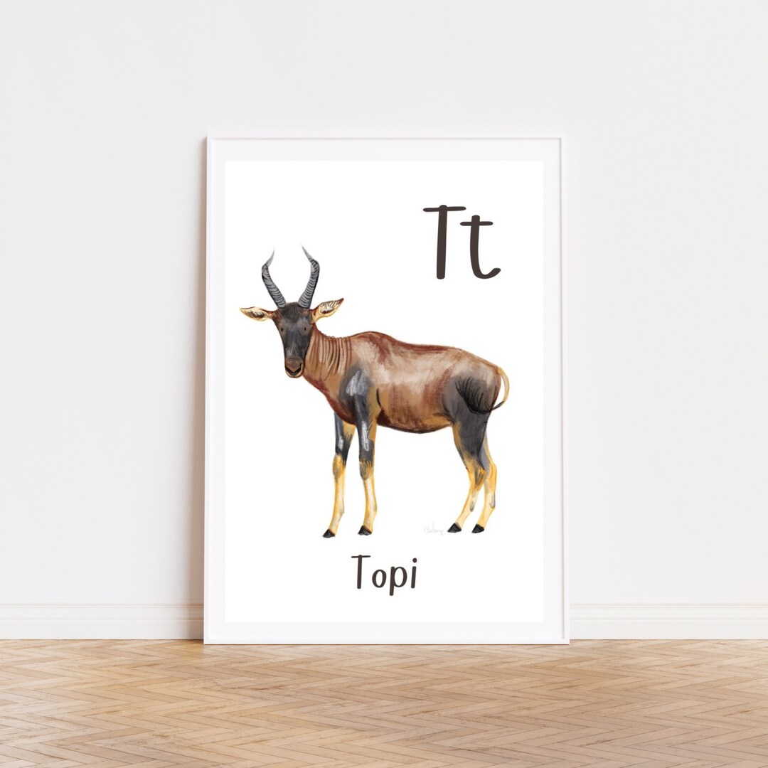 Topi Animal Alphabet Print Instant Digital Download Alphabet Animals ...