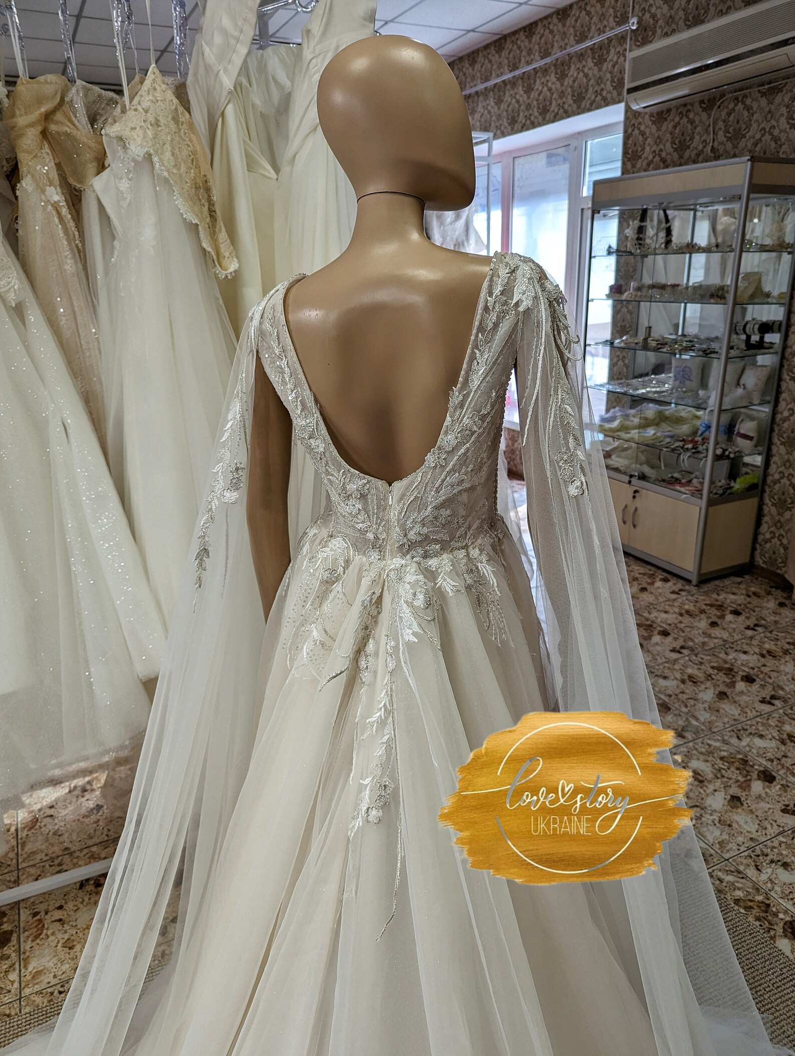 Open Back Wedding Dress, Sexy Bridal Gown, Slit Wedding Dress, Princess ...