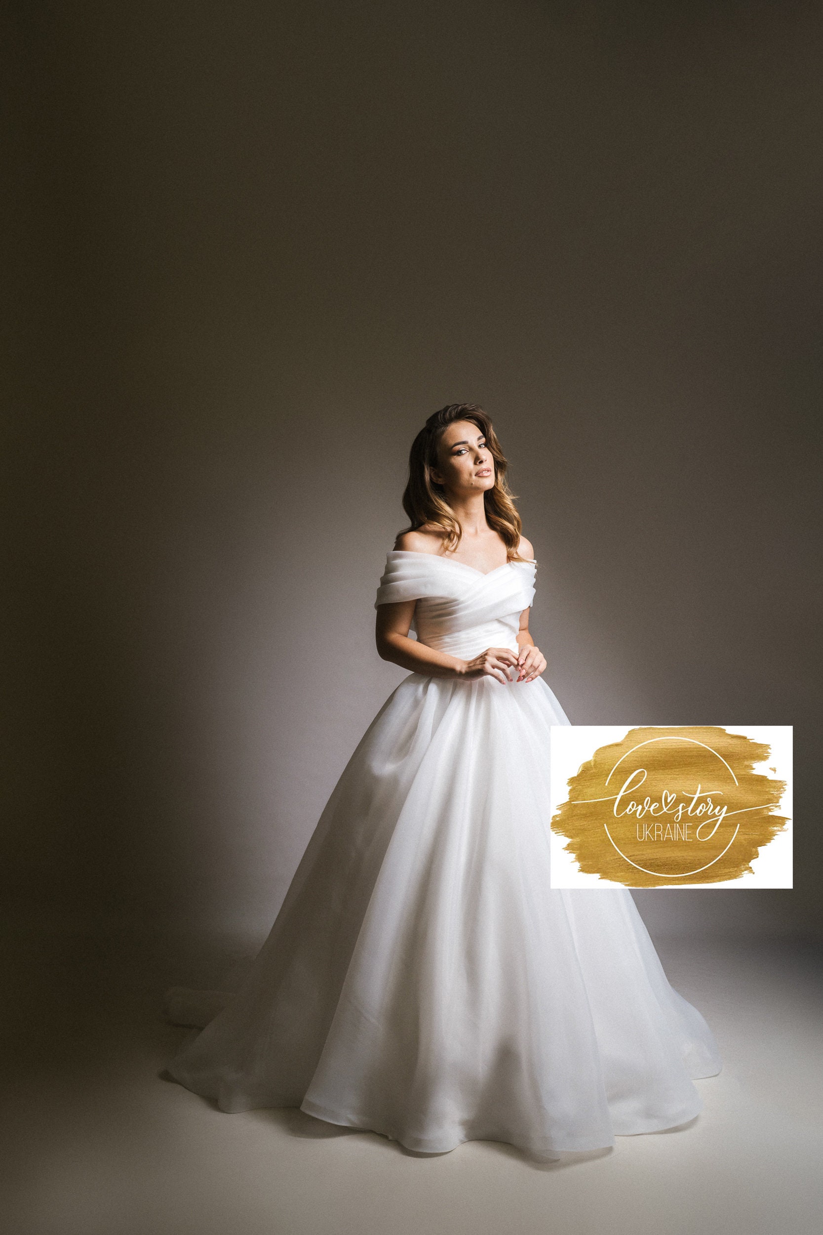 Bishop Sleeve Bridal Dress,aline Wedding Dress,removable Long Sleeves ...
