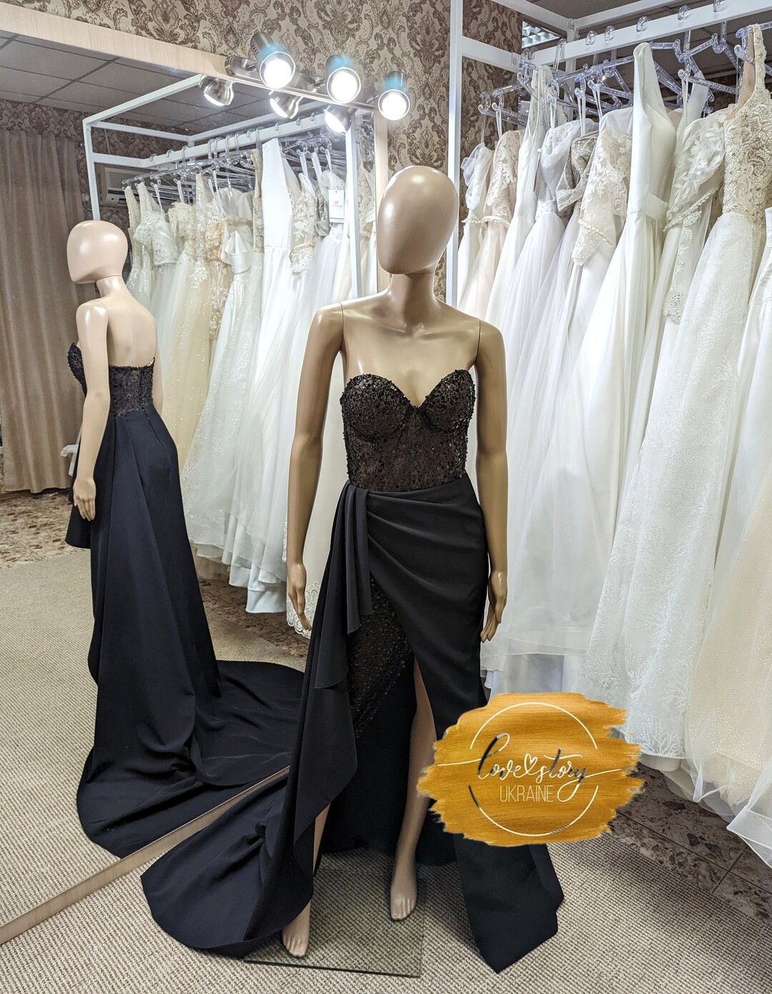 Black Prom Dress,halloween Black Dress,gothic Bridal Dress With Cape ...